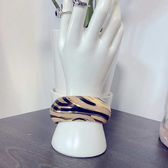 Jewelry | Vintage Enamel Hinged Cuff Bracelet | Poshmark